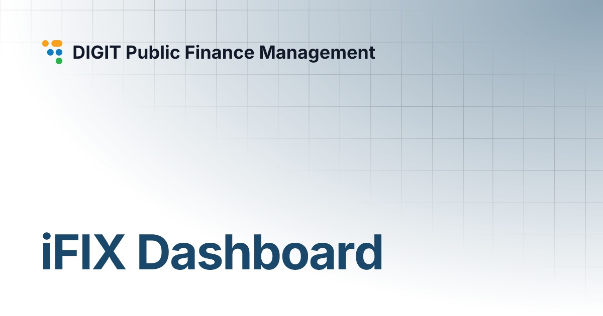 iFIX Dashboard | DIGIT Public Finance Management