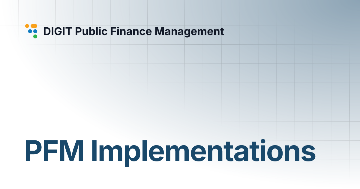 PFM Implementations | DIGIT Public Finance Management